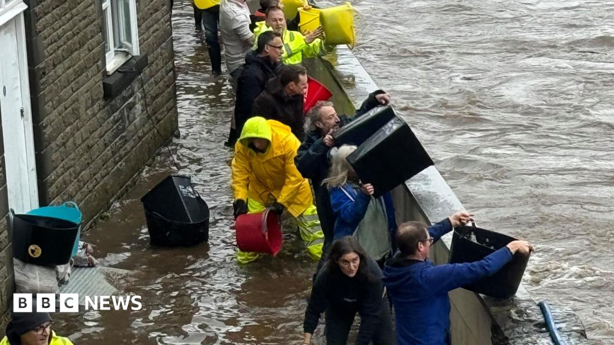 More rain forecast as Storm Bert clean-up begins - BBC News