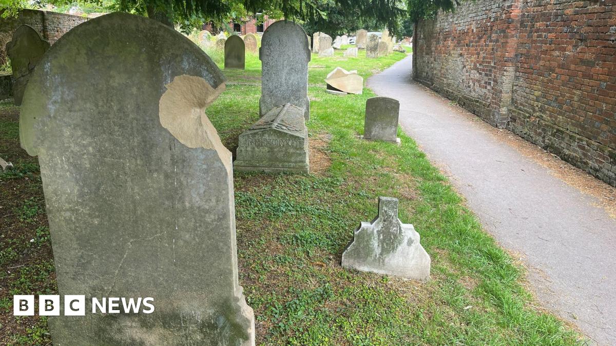 Baldock churchyard hit by second vandal attack - BBC News