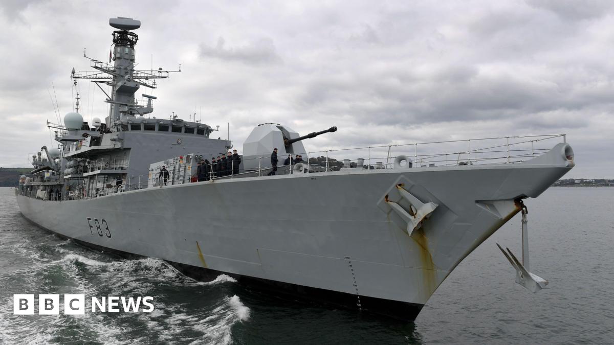 Royal Navy warship passes final training after refit in Devon - BBC News