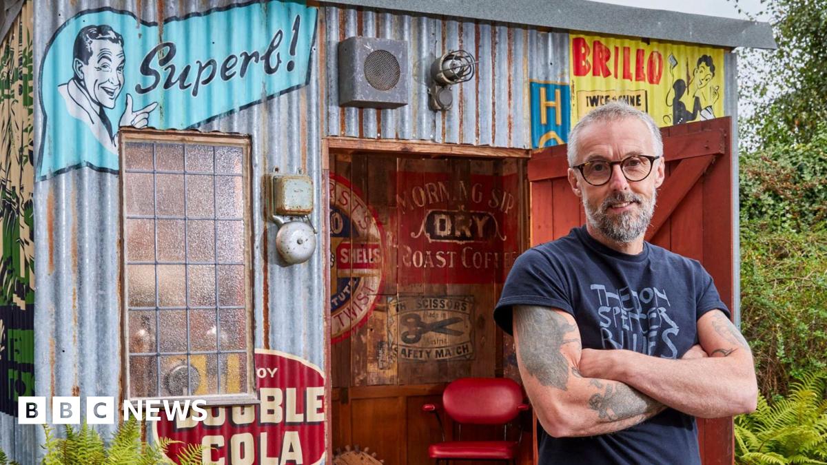 Crewe junk addict wins Shed of the Year with scrap design - BBC News