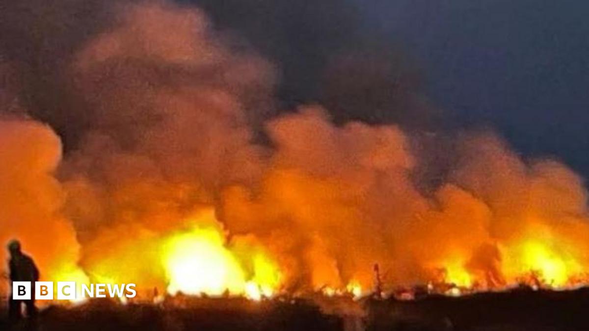 Isles of Scilly: Firework starts fire at nature reserve - BBC News