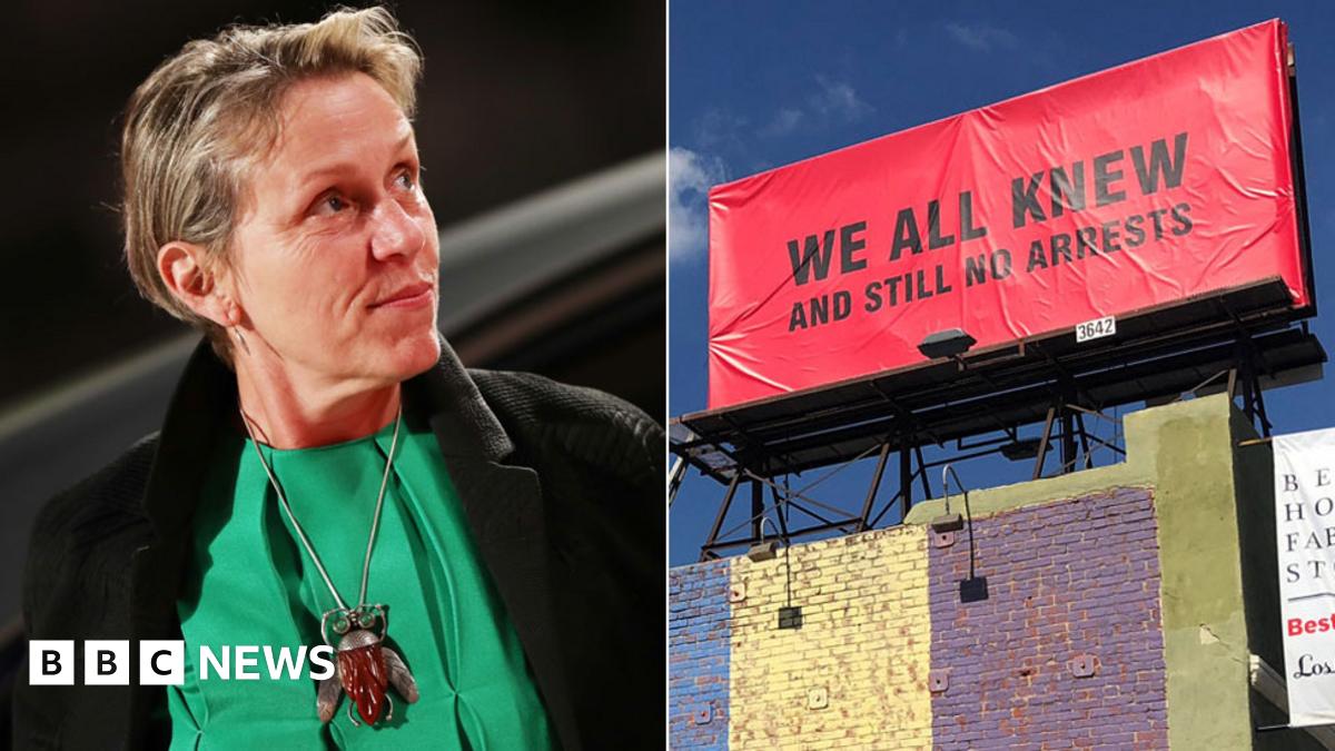 The real-life Three Billboards stunts - BBC News