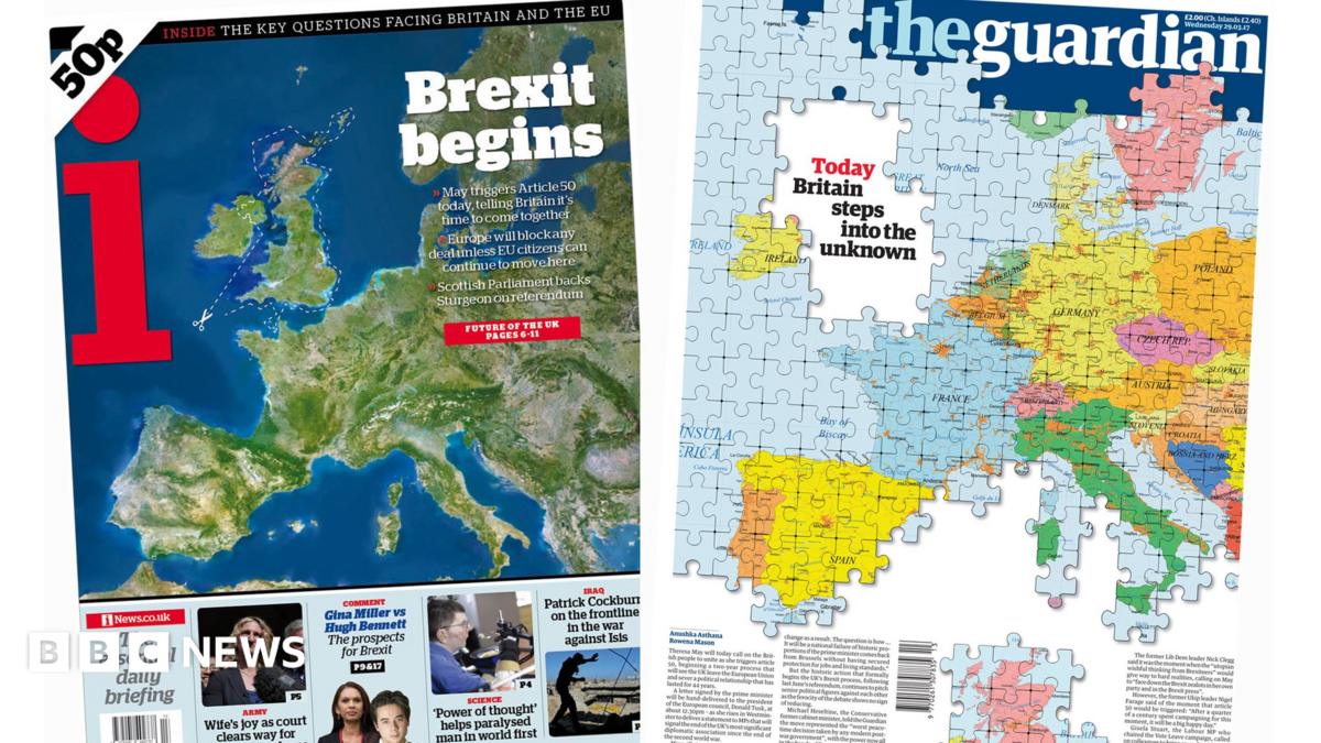 Newspaper headlines: Brexit begins as UK 'steps into the unknown' - BBC ...