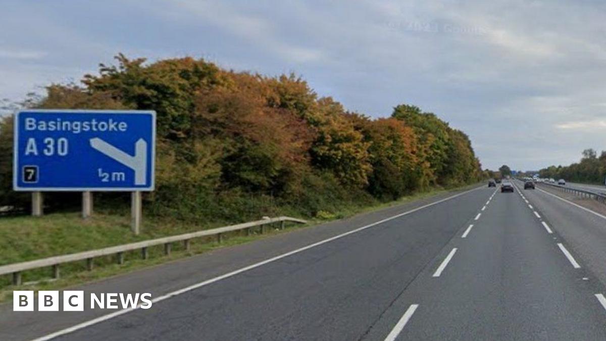 M3 Basingstoke: Motorway reopens after roadworks overrun - BBC News