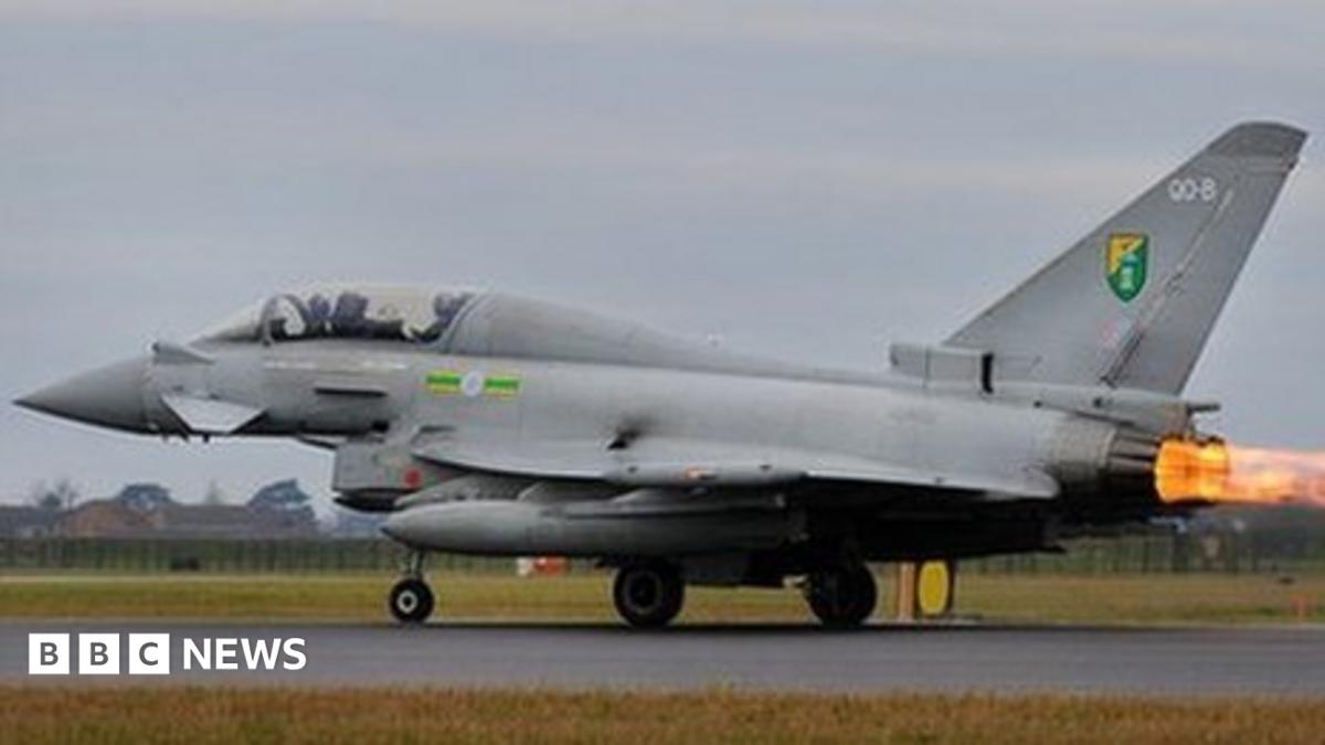 RAF Coningsby Typhoon jet 'narrowly avoided' mid-air crash - BBC News