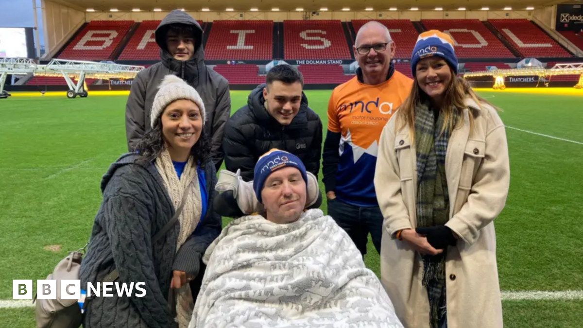 Wife's tribute to 'brave' Bromsgrove ex-rugby player with MND - BBC News