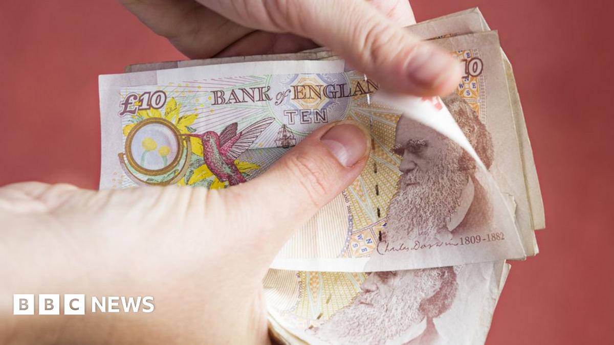 Old Charles Darwin paper £10 notes out, new 10p coins in - BBC News