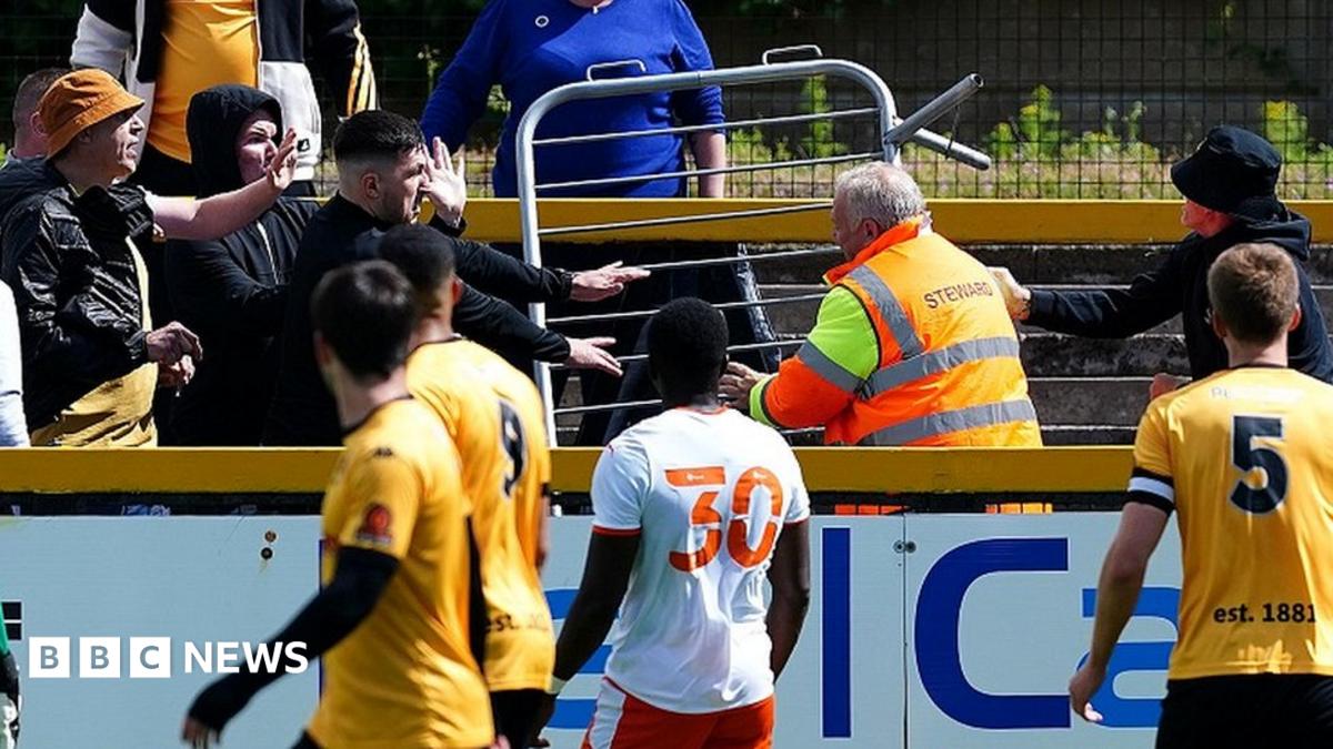 Southport v Blackpool: Fighting fans could be banned - BBC News