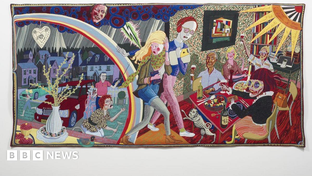 Lincoln Museum's Grayson Perry tapestries exhibition opens - BBC News