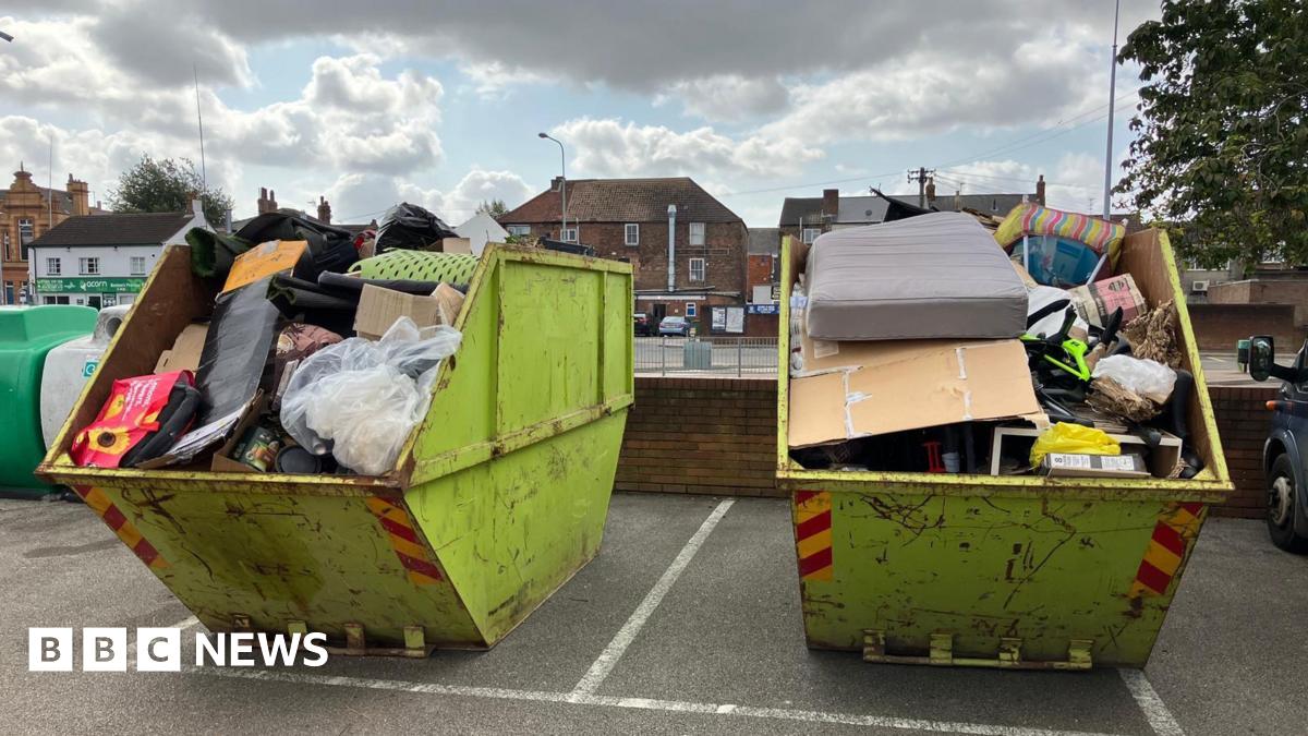 Fridge of rotten food dumped in Boston skip scheme - BBC News