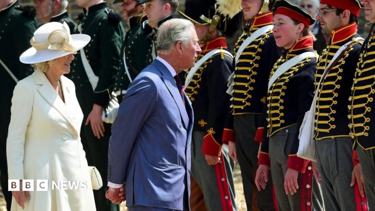 Battle of Waterloo memorial unveiled by Prince Charles - BBC News