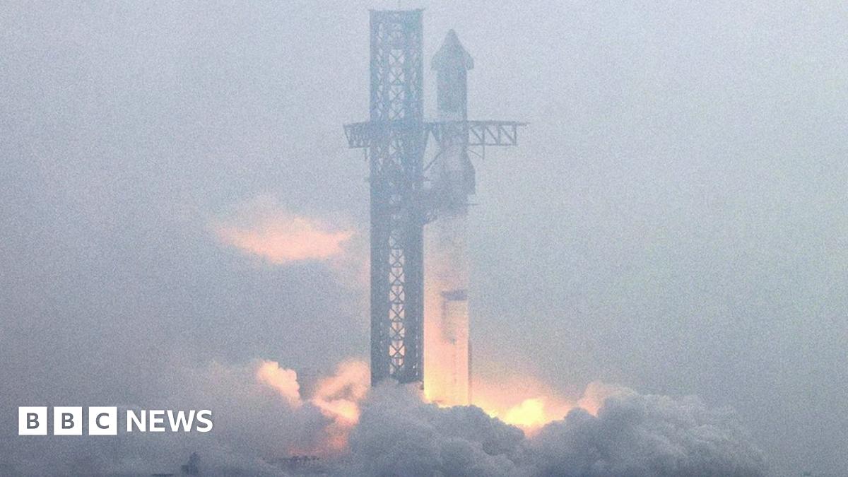 Starship rocket 'lost' during re-entry through Earth's atmosphere - BBC ...