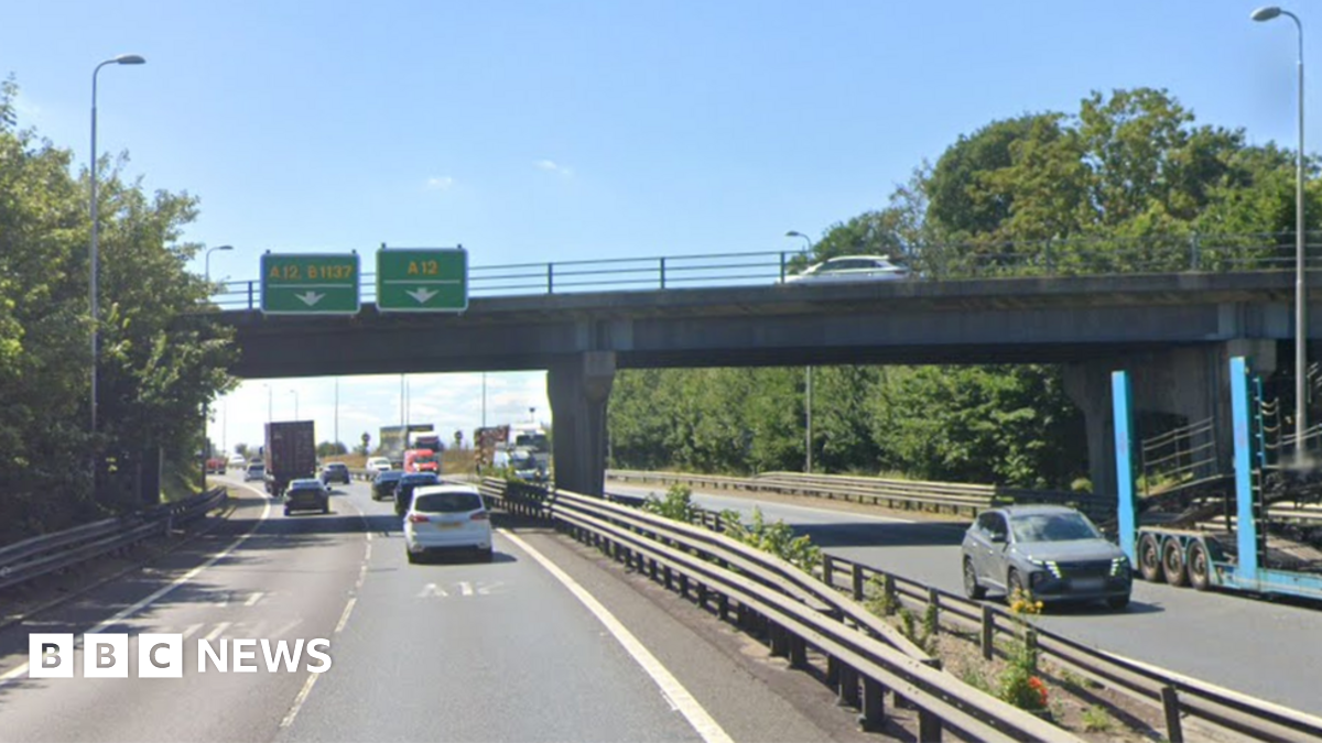 Arrest after A12 bridge at Witham damaged as lorry overturns - BBC News