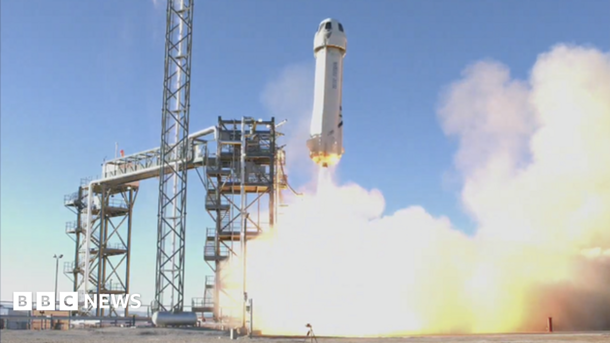 Jeff Bezos' New Shepard rocket system flies for 10th time - BBC News