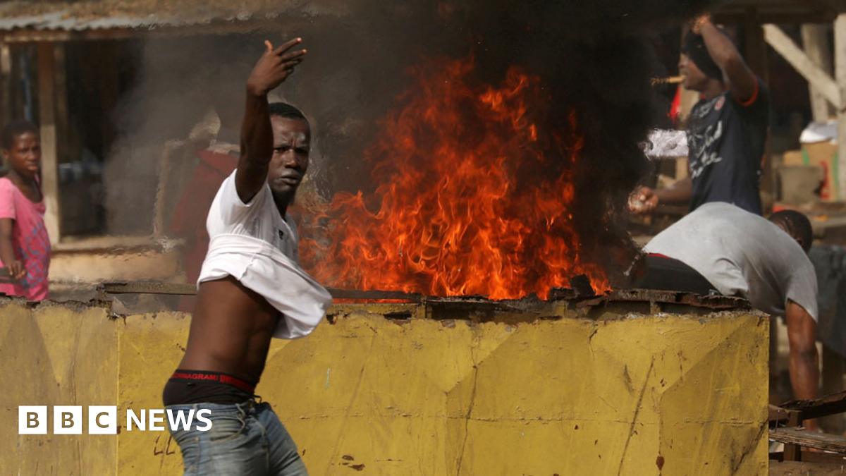 Coronavirus: Ivory Coast protesters target testing centre - BBC News