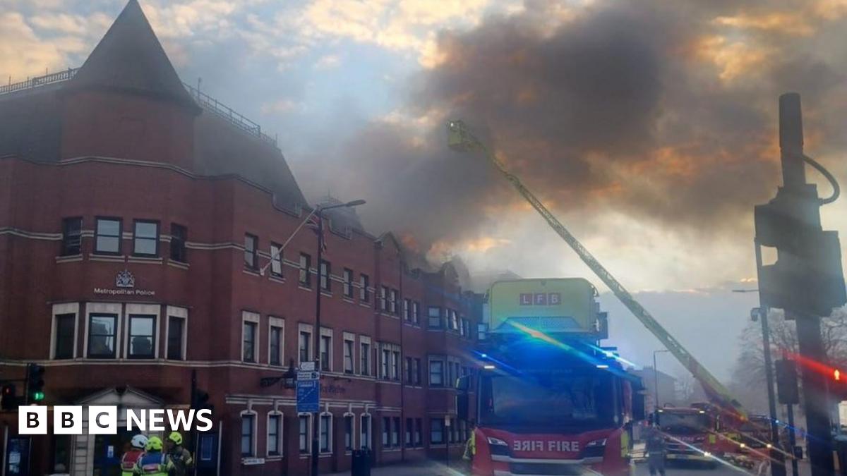 Forest Gate: Police station fire under control but roof 'completely ...