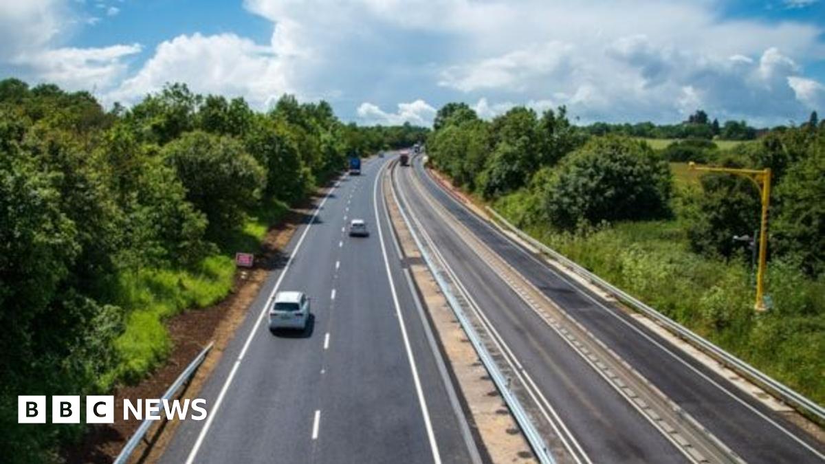 Relief as section of A14 in Suffolk reopens after reconstruction - BBC News