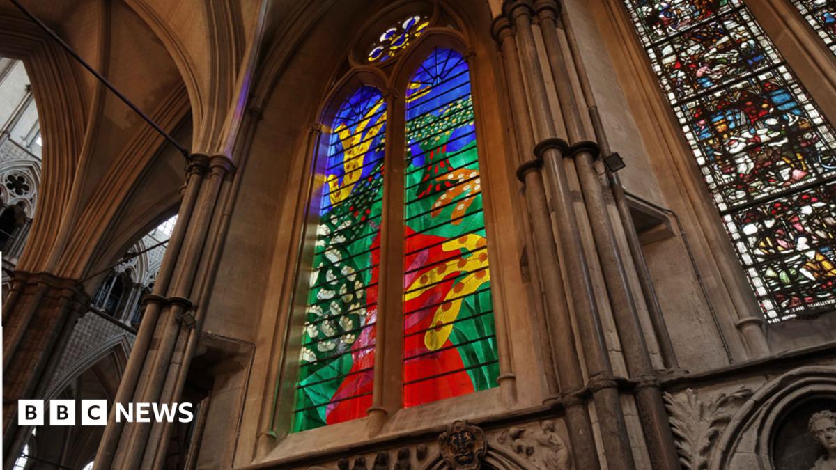 Westminster Abbey Queen's Window by David Hockney revealed - BBC News