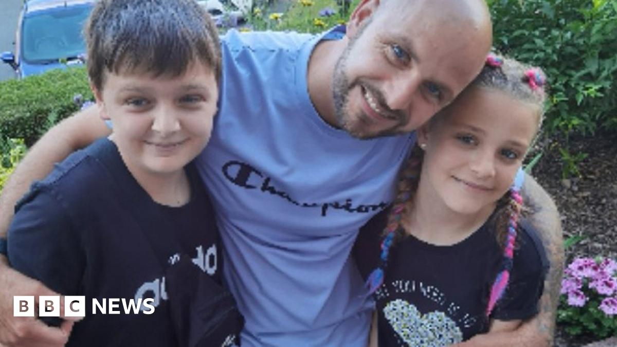 Dad's charity match in memory of murdered children - BBC News