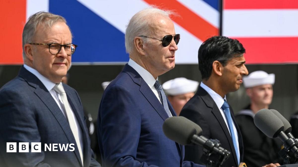 Aukus deal: US, UK and Australia agree on nuclear submarine project - BBC News