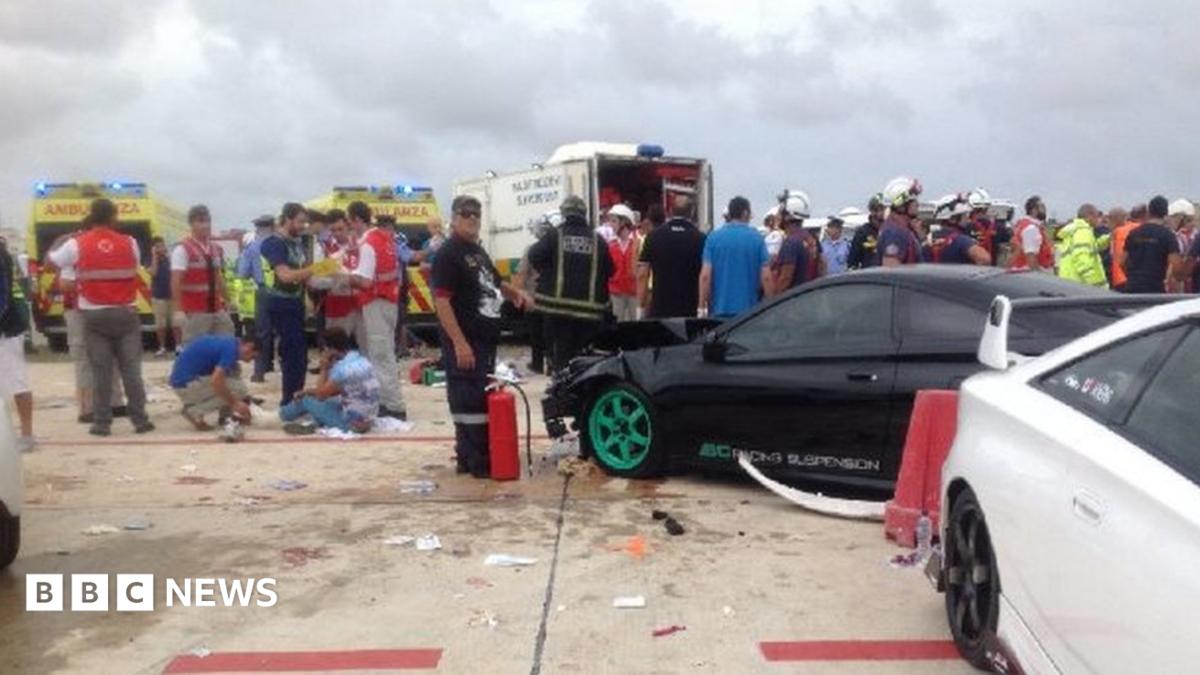 Malta motor show crash leaves many injured - BBC News