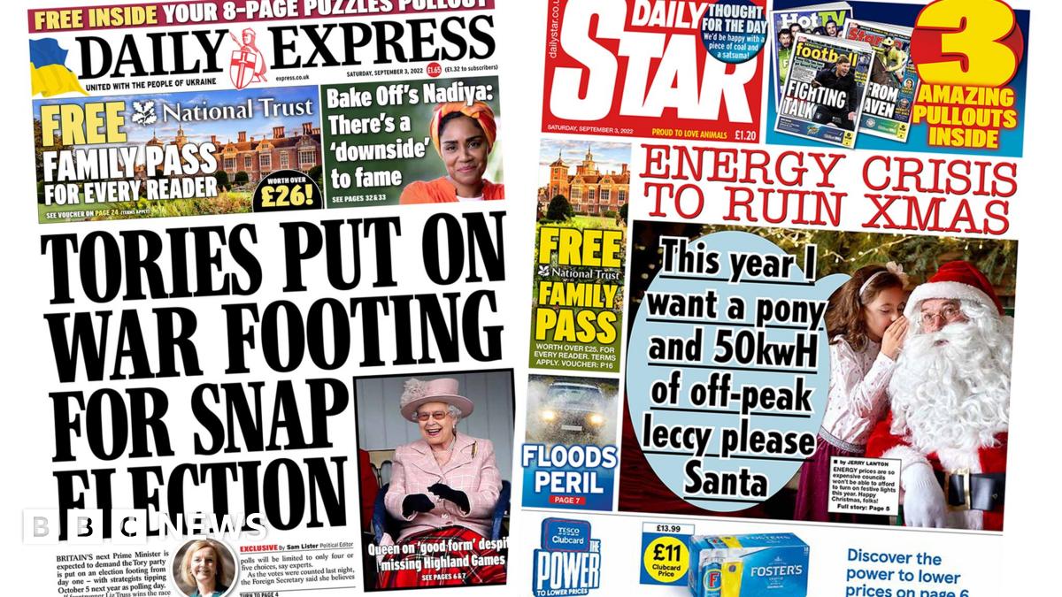 Newspaper headlines: 'Snap election next year' and energy crisis latest ...