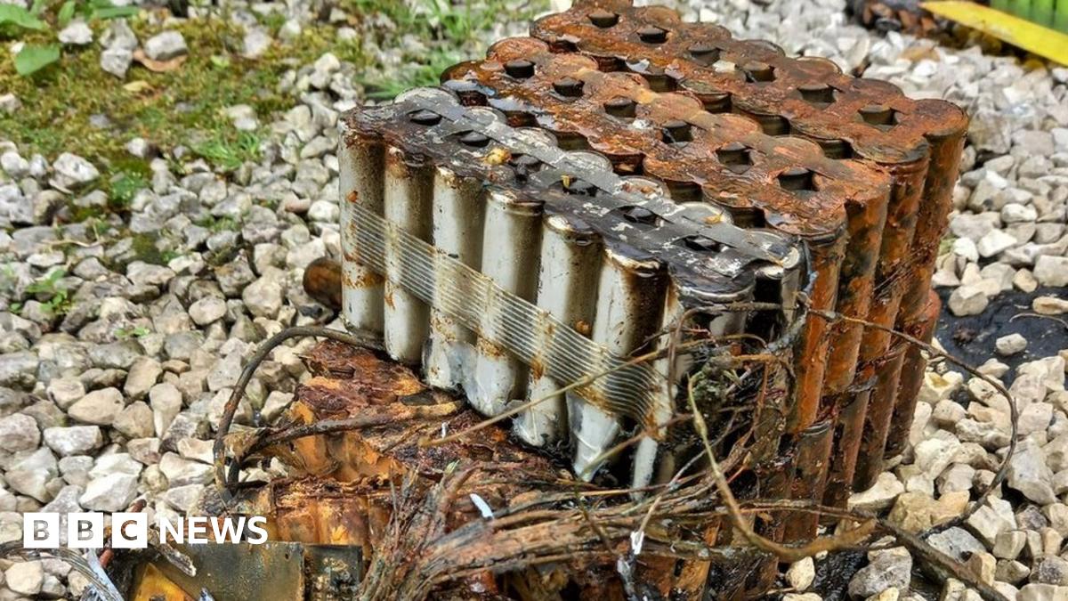 Three children injured after battery explosion causes fire - BBC News