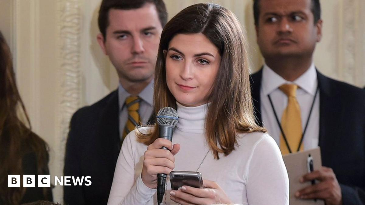 Kaitlan Collins: Row over CNN reporter's White House ban - BBC News