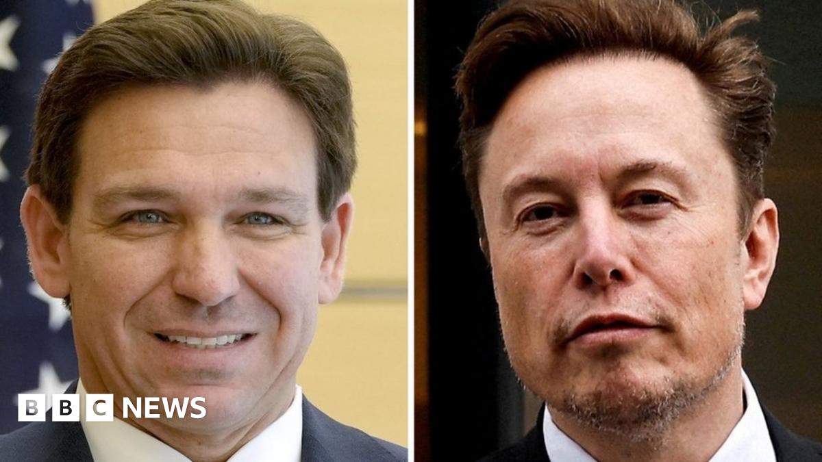 Risk and reward as Ron DeSantis links arms with Elon Musk - BBC News