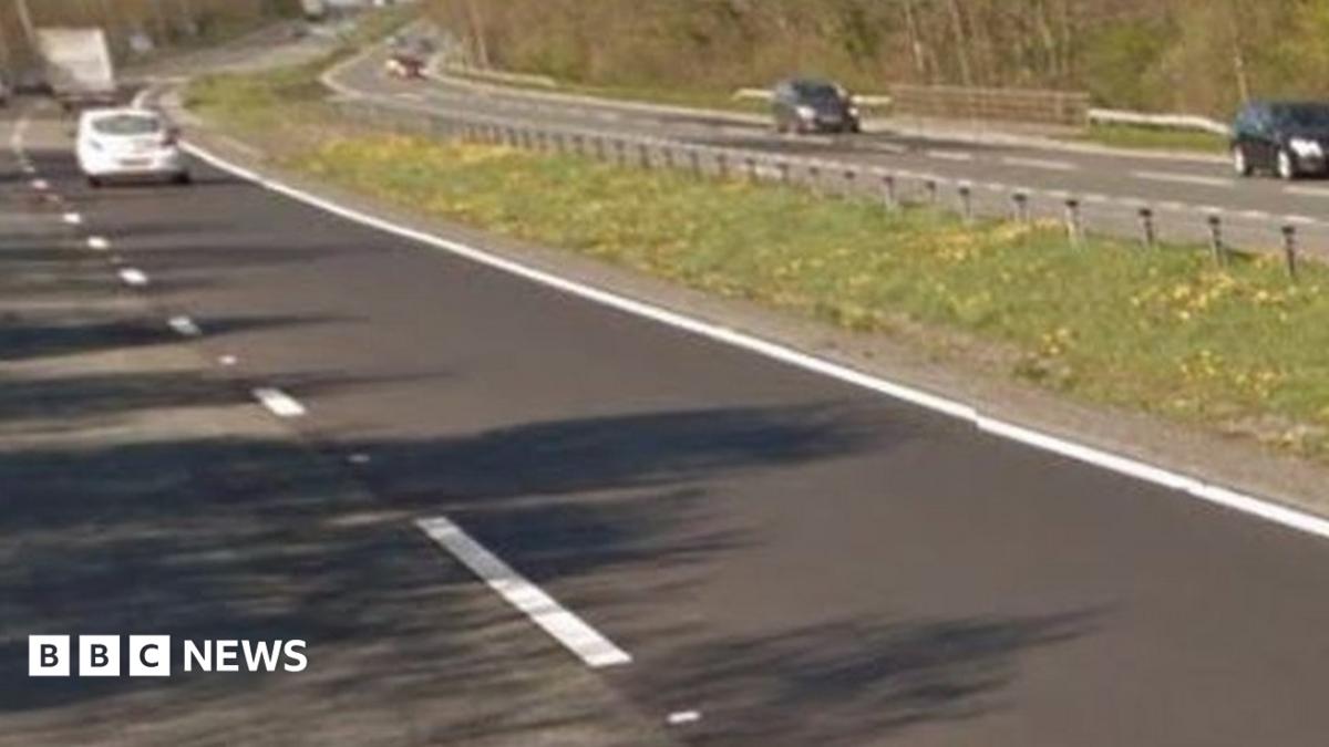 A40 westbound reopened after car and tractor crash - BBC News