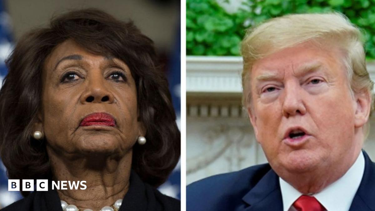 Trump to Democratic congresswoman Maxine Waters: 'Be careful' - BBC News
