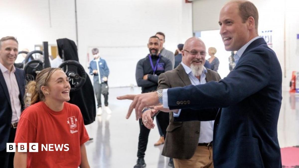 Swindon: Prince William visits youth mental health charity - BBC News