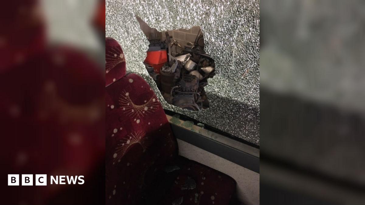 Port Talbot school bus windows smashed by bricks - BBC News