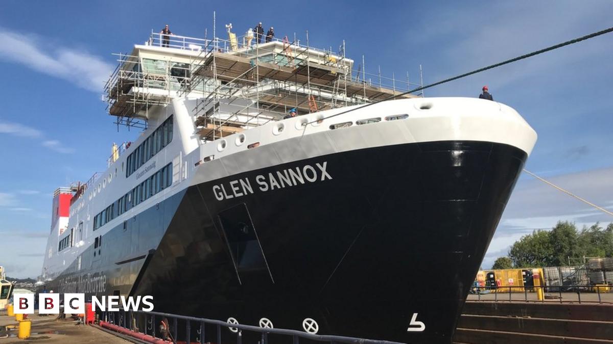 Scotland's 'green' ferry to begin service using diesel fuel - BBC News