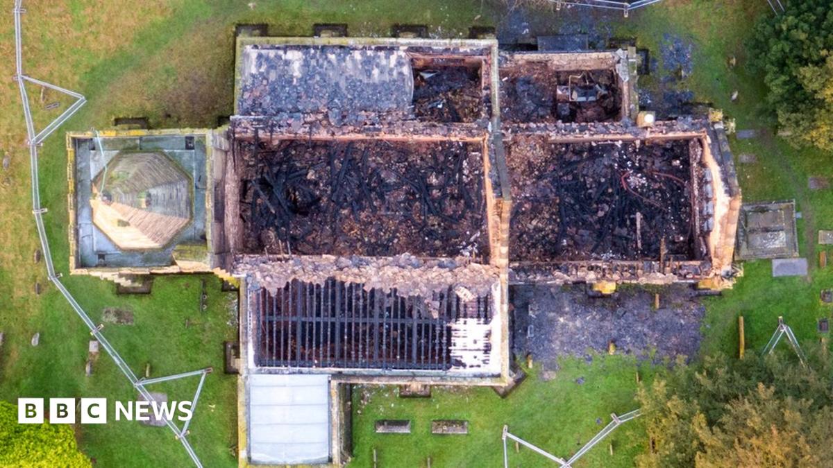 Worship 'will return' to site of fire-hit Grade I listed chapel - BBC News