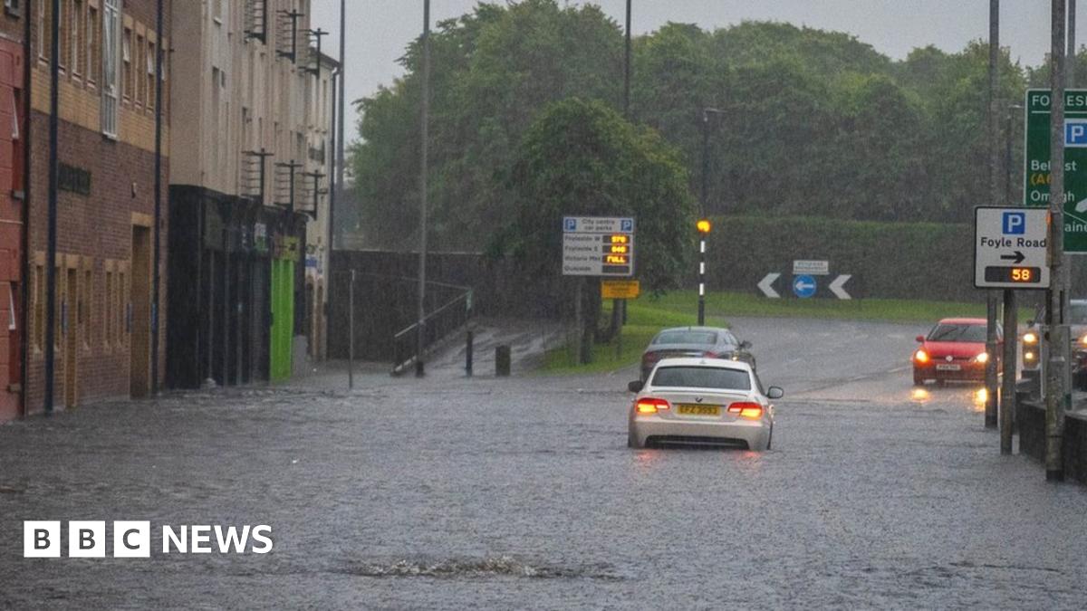 Flooding: Six rescued during heavy rain in Londonderry and Strabane ...