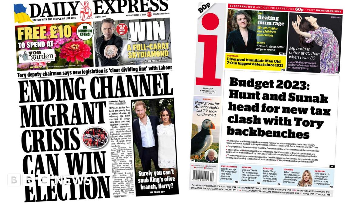 Newspaper headlines: Migrant clampdown 'unworkable' and new 'tax clash ...