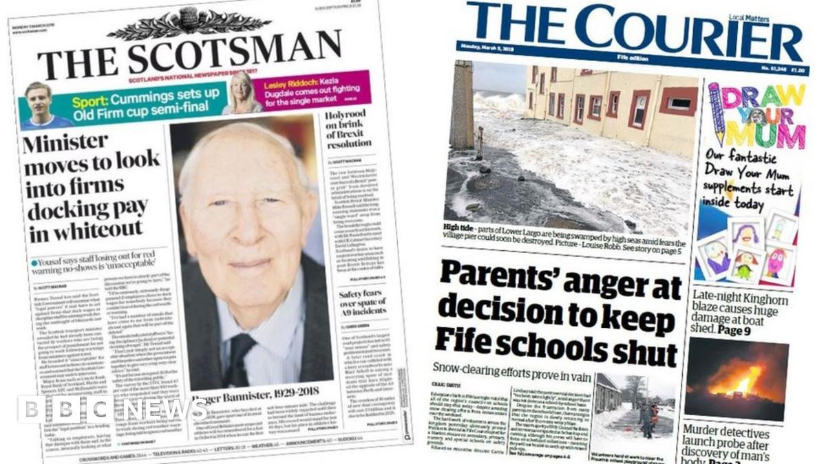 The papers: Whiteout pay docking row - BBC News