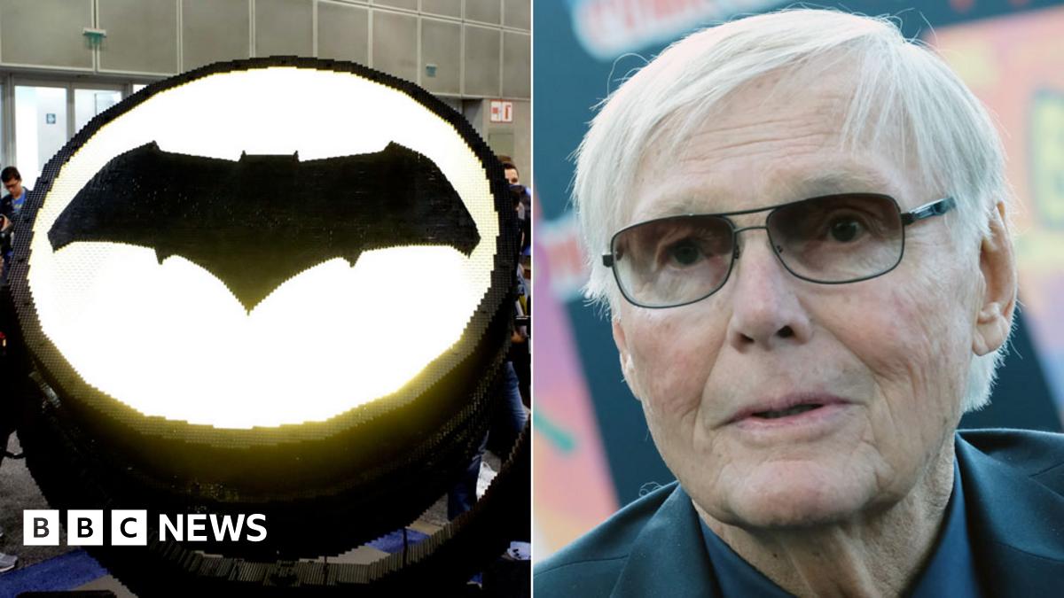Bat-Signal shines in honour of Batman star Adam West - BBC News