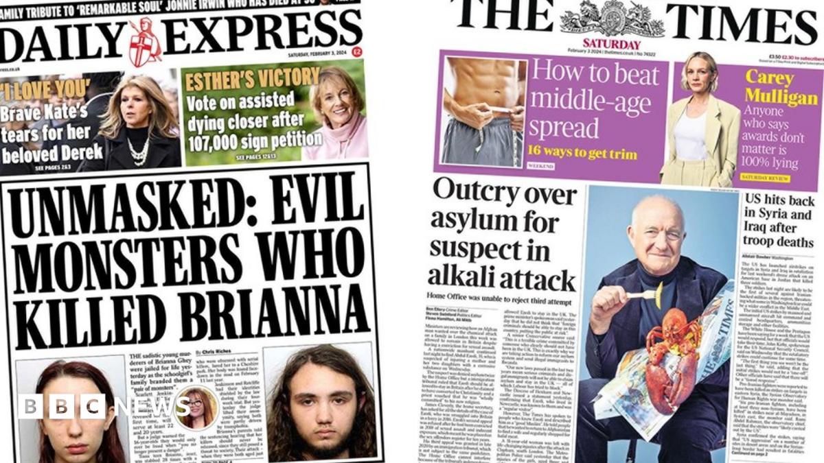 Newspaper headlines: Killers 'unmasked' and Clapham suspect asylum ...