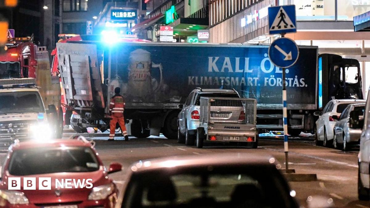 Stockholm attack: Arrested man was lorry driver, police say - BBC News