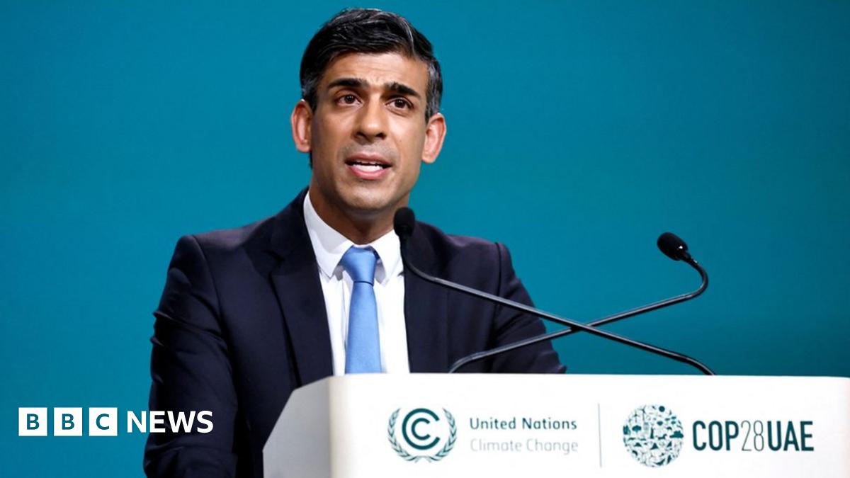 Rishi Sunak denies abandoning climate fight at COP28 - BBC News