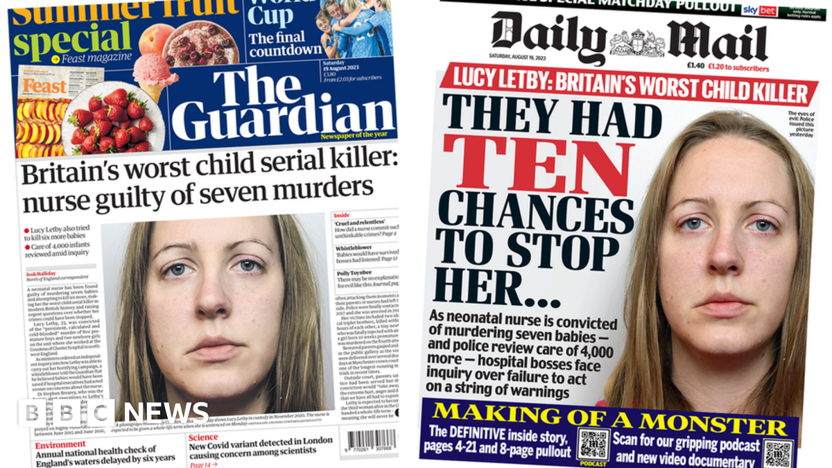 Newspaper headlines: 'Ten chances' to stop Letby and 'How many more ...