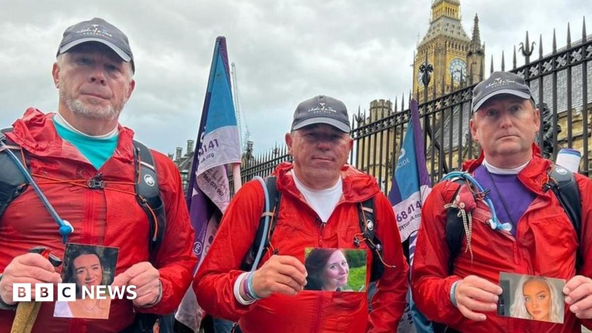 Three Dads Walking: Suicide prevention lessons debate secured - BBC News