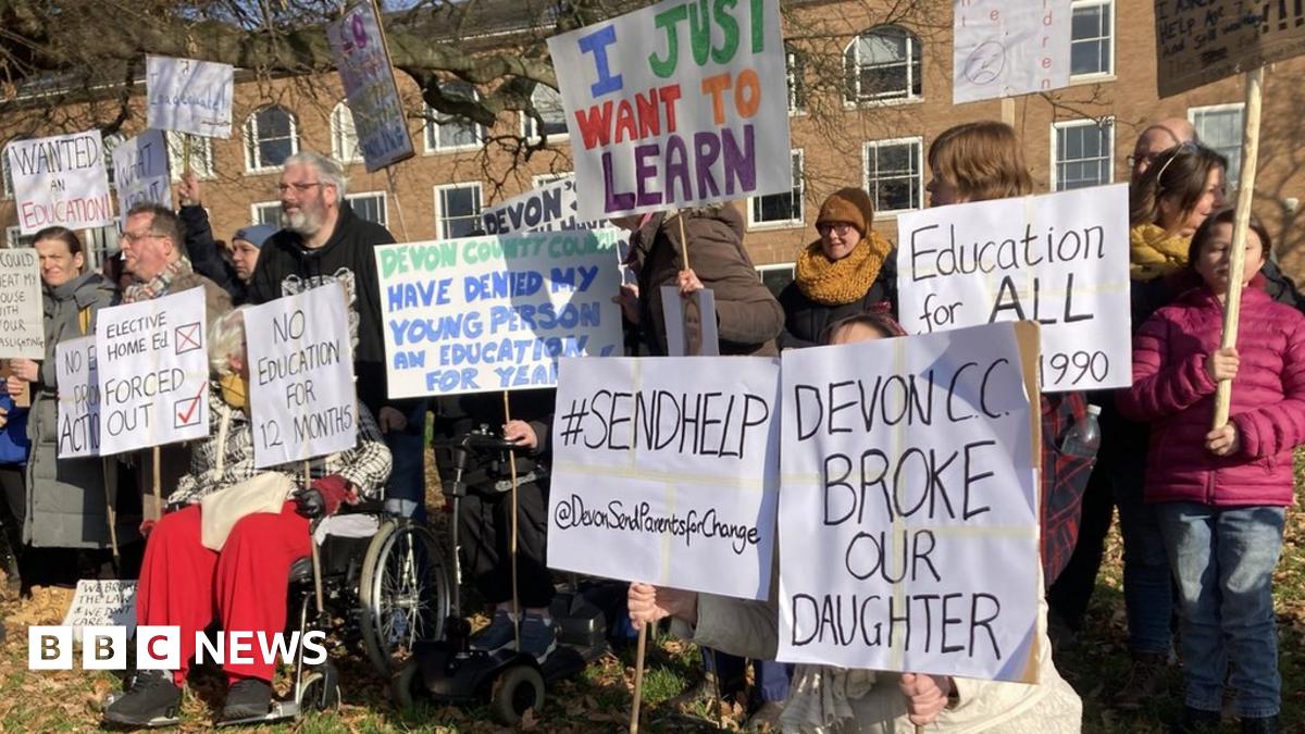 Devon SEND Parents and Carers for Change protest in Exeter - BBC News