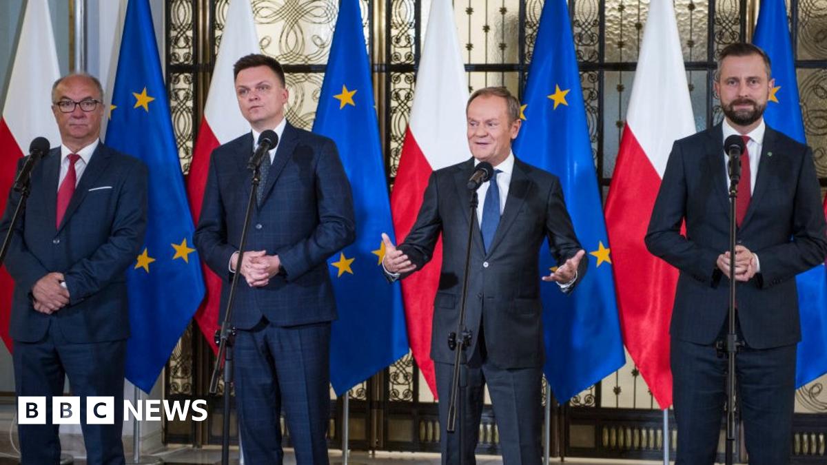 Poland's Tusk-led pro-EU opposition signs deal and waits to govern ...
