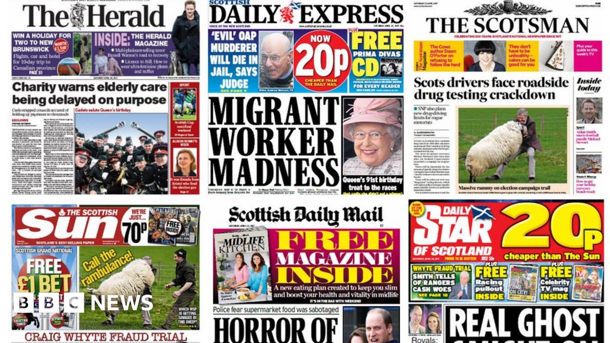 Scotland's papers: Craig Whyte trial and drug-drive testing - BBC News