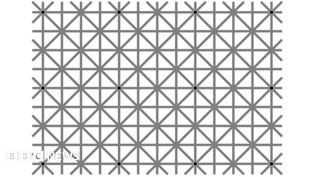 How many spots can you see in this optical illusion? - BBC News
