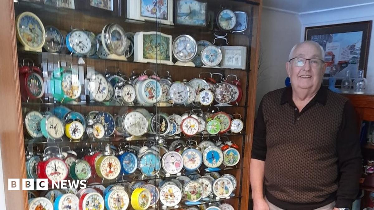 Man's colossal alarm clock collection set to startle bidders - BBC News