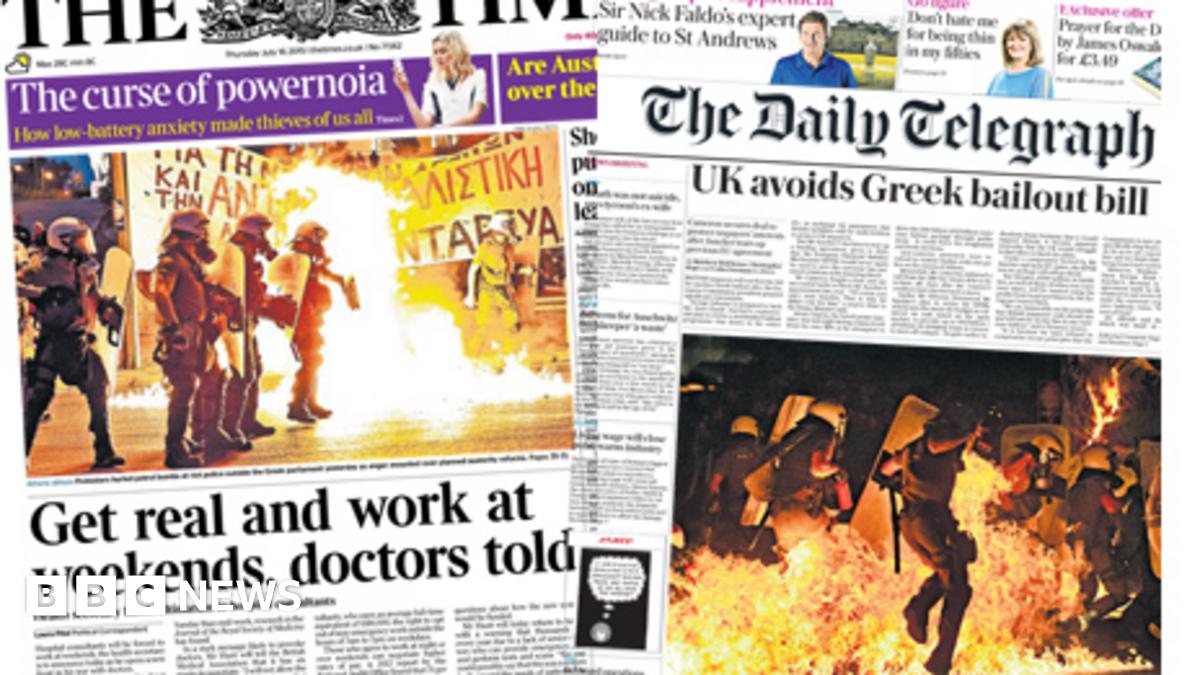 Newspaper headlines: Doctors' weekend work ultimatum - BBC News